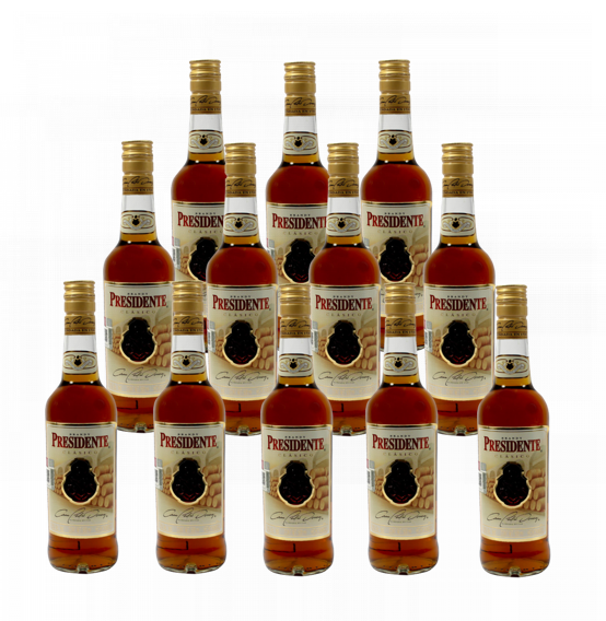 Presidente Caja con 12 Piezas Brandy Clásico 940 ml – Vale Pay