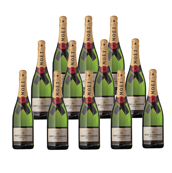 MOËT & CHANDON Caja con 12 Piezas Champagne Impérial 750 ml – Vale Pay